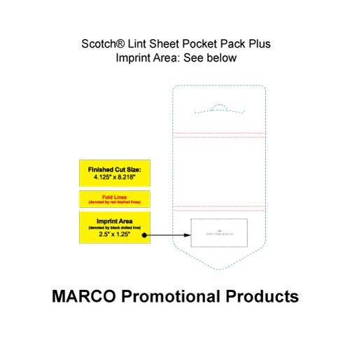 Scotch® Lint Sheet Pocket Pack Plus, GA-18074 - Marco Promos