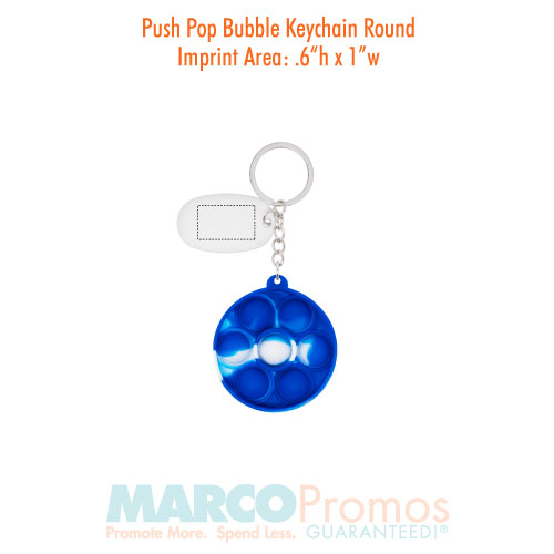 Push Pop Bubble Keychain - Round - 24-Hour Production | Marco Promos