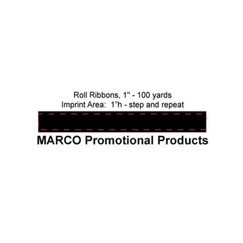 Roll Ribbons, 1" - 100 yards, RB-1310 - MARCO Promos