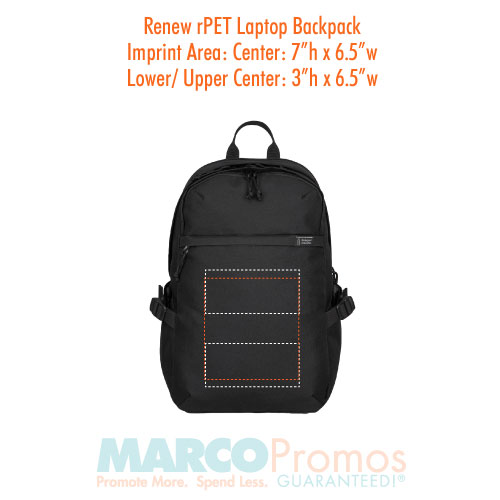 Renew rPET Laptop Backpack - Full Color, BKE-23008FC - Marco Promos