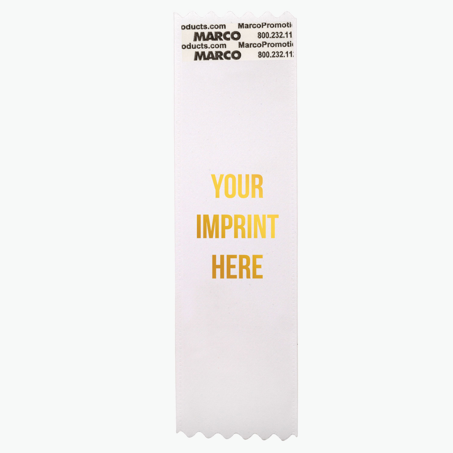 1 5/8 x 6 Vertical Ribbon - Custom Title, V1-CUSTOM - Marco Promos