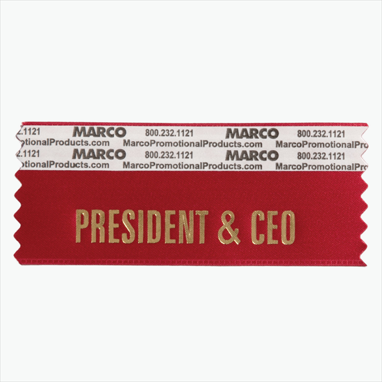 PRESIDENT & CEO Ribbon - Horizontal, H1-PRESIDENT&CEO