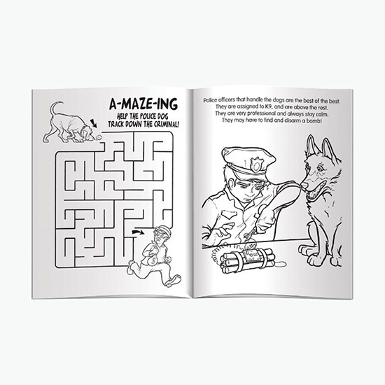 Coloring Book - Police Dog Hero | Marco Promos
