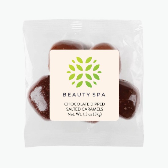 Taster Packet - Chocolate Dipped Salted Caramels - 1.3 oz | Marco Promos