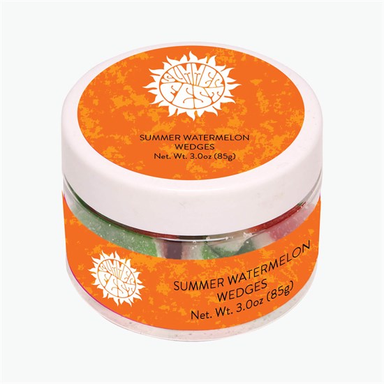Small Candy Jar - Watermelon Wedges - 3 oz | Marco Promos