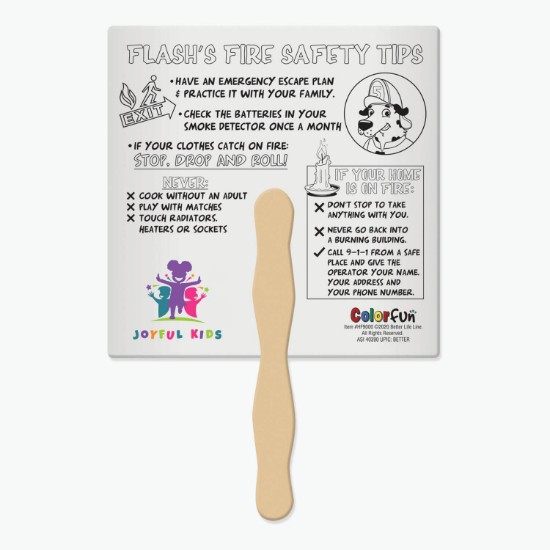 Color Fun Hand Fan - Fire Safety | Marco Promos