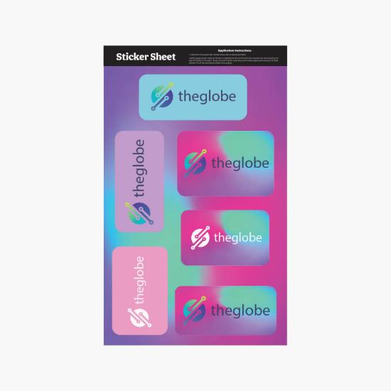 11.5 x 7 Stock Shape Sticker Sheets - Rectangles | Marco Promos