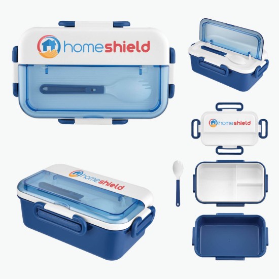 Broadview Bento Box with Spork - Full Color | Marco Promos