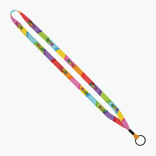 1/2 Happy Hues Full Color Lanyard - Split Ring | Marco Promos