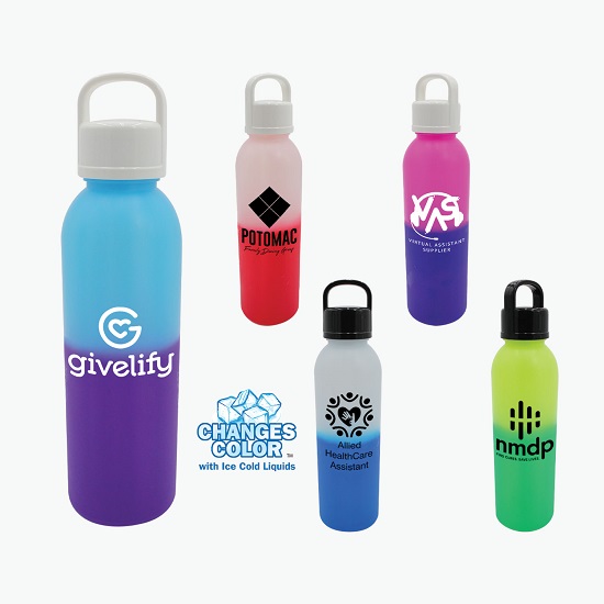 24 oz Mood Color Change Bottle with Handle Lid | Marco Promos