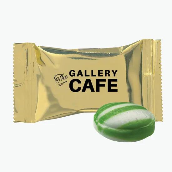 Individually Wrapped Striped Mints - Metallic Wrapper | Marco Promos