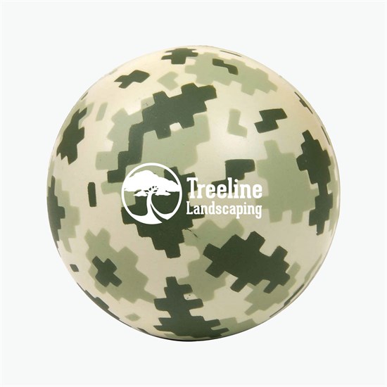 Digital Camo Round Stress Ball | Marco Promos