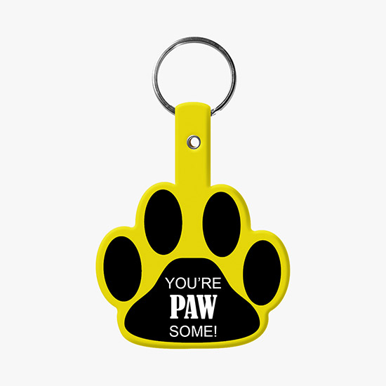 Flexible Key Tag - Paw, GA-601PW - Marco Promos