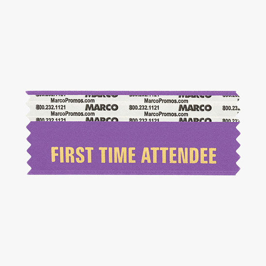 FIRST TIME ATTENDEE Ribbon - Horizontal, H1-FIRSTTIMEATT