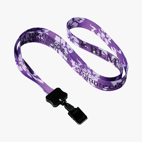 3/4Full-Color Theme Lanyard w/Metal Bulldog ID Holder, LY-1302WMB ...