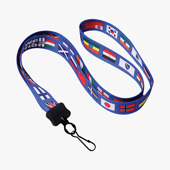 3/4Full-Color Theme Lanyard w/Metal Swivel Hook, LY-1302WMS - Marco Promos