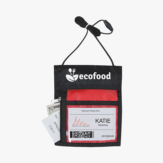 Printed Neck Wallets, Customized Neck Wallet Badge Holders - Marco Promos