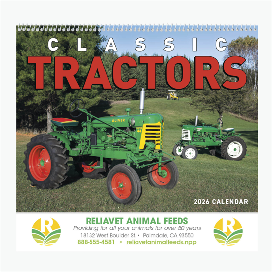 Classic Tractor Wall Calendar - Spiral | Marco Promos