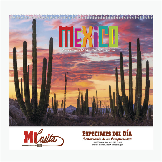 Mexico Wall Calendar - Spiral | Marco Promos