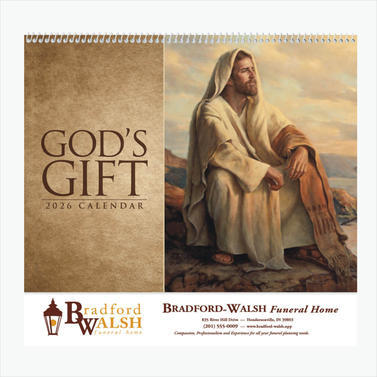 God's Gift w/ Funeral Pre-Planning Sheet Wall Calendar - Spiral | Marco ...