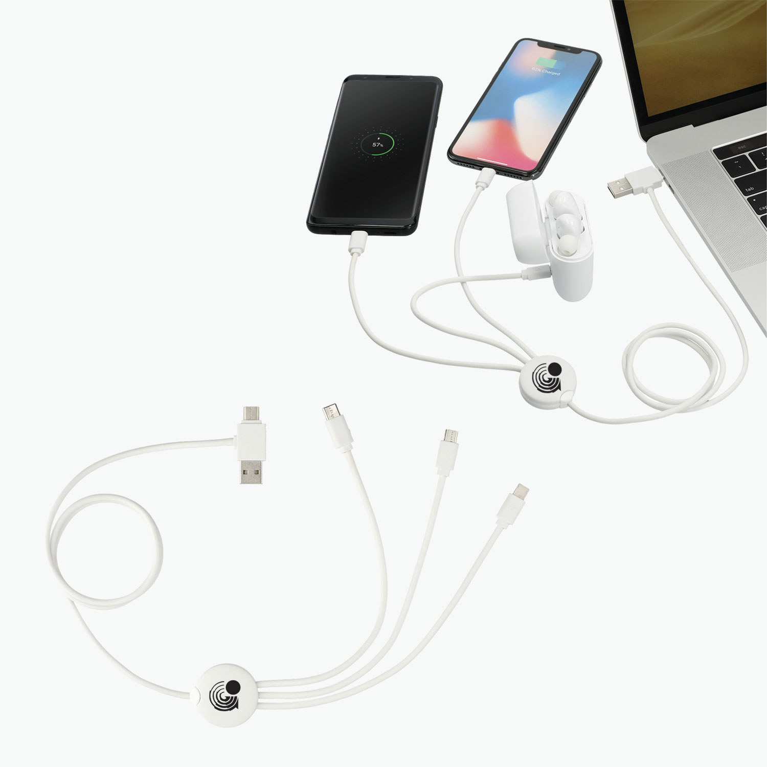 Light-Up Logo 5-in-1 Charging Cable | Marco Promos