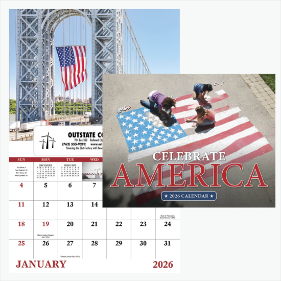 Window Wall Calendar - Celebrate America | Marco Promos