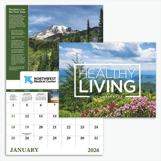 Window Wall Calendar - Full Color - Healthy Living | Marco Promos