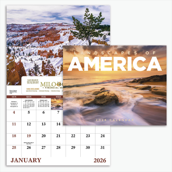 Window Wall Calendar - Full Color - Landscapes of America | Marco Promos