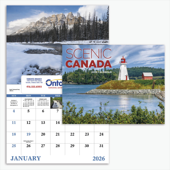 Window Wall Calendar - Full Color - Scenic Canada | Marco Promos
