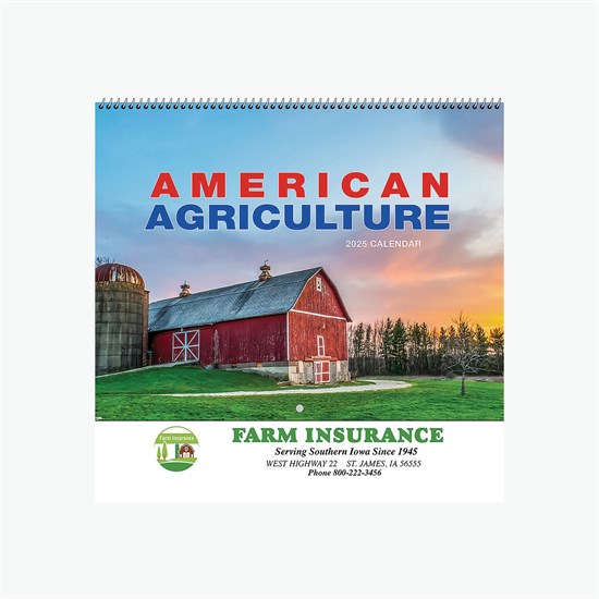 American Agriculture Wall Calendar - Spiral Bound | Marco Promos