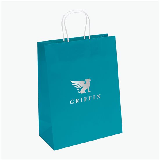 Bright Matte Shopping Bag - 13 x 10 - Hot Stamped | Marco Promos