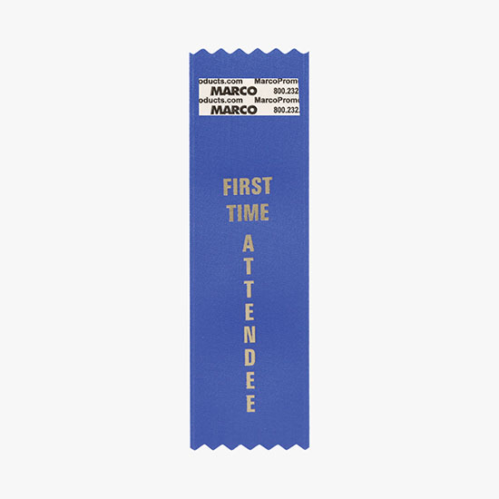 FIRST TIME ATTENDEE Ribbon - Vertical, V1-FIRSTTIMEATT