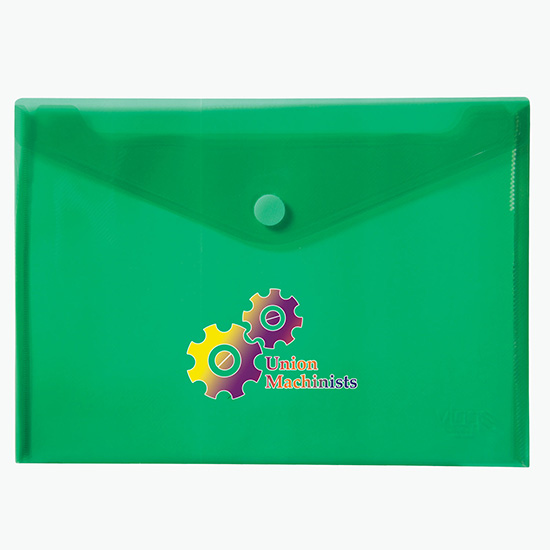 Velcro® Closure Translucent Portfolio - Full Color, VIE-01A-FC