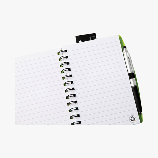 5 x 7 Ruler Notebook with Flags and Stylus Pen, WP-18008 - Marco Promos